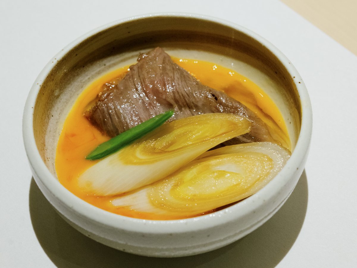 Multiple courses featuring Hokkaido ingredients and Wagyu beef ...