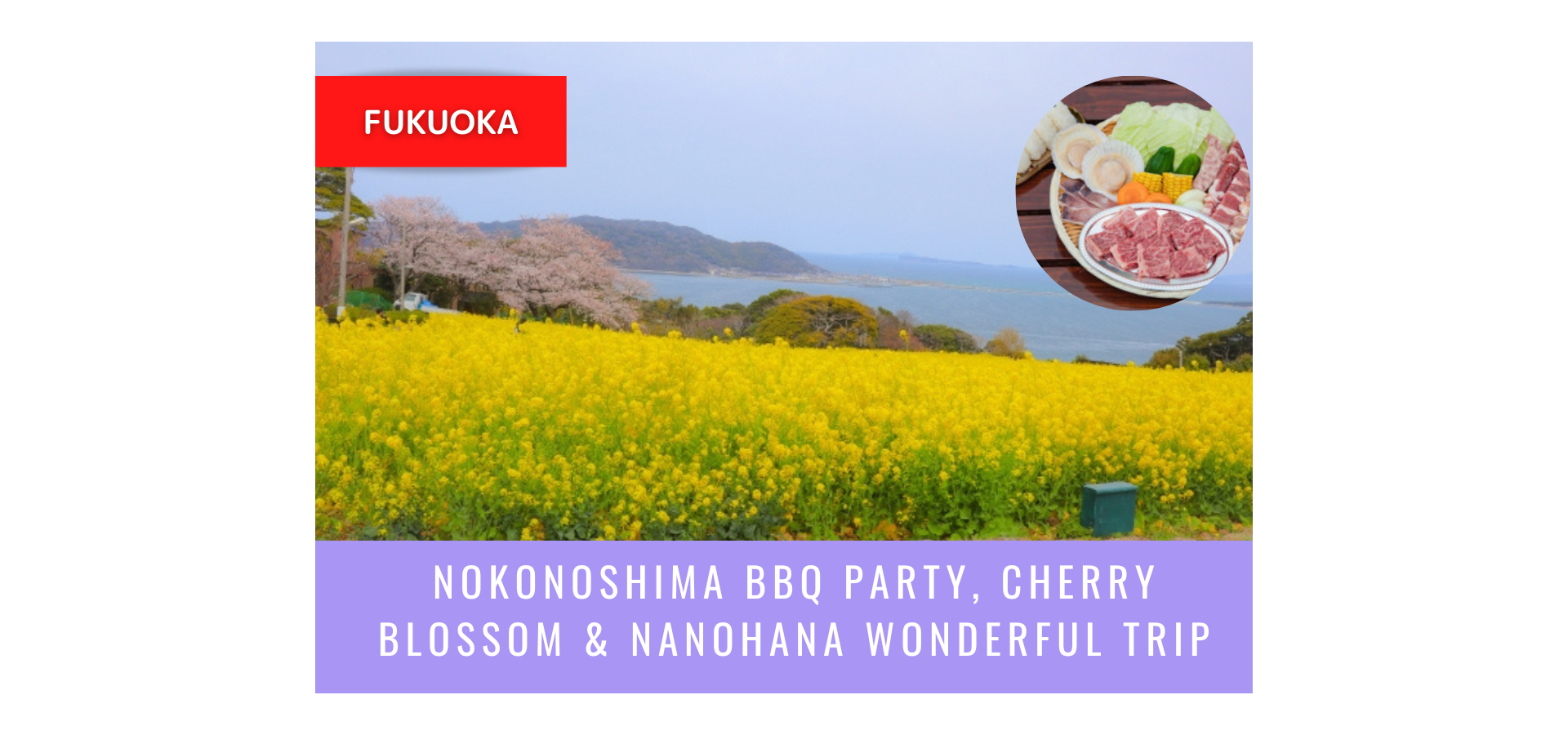 Nokonoshima BBQ Party, Cherry Blossom & Nanohana Wonderful Trip in Fukuoka | Pelago