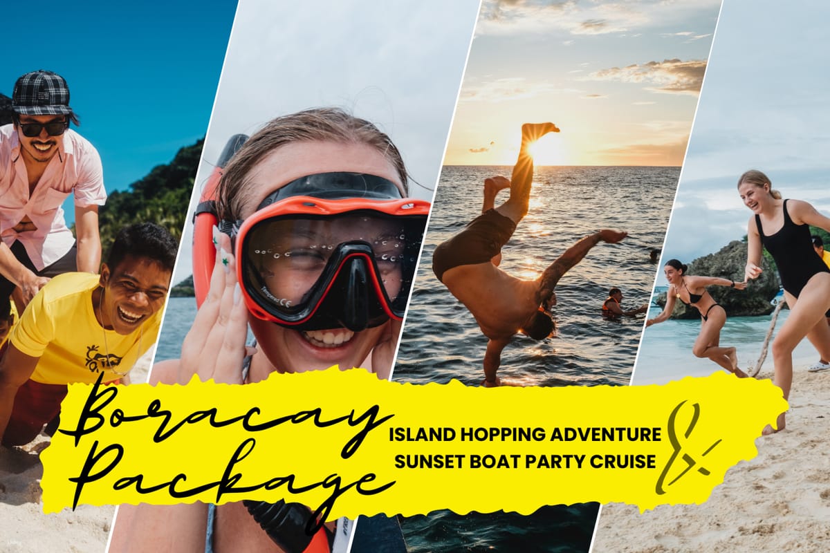 보라카이의 Boracay Island Hopping Adventure and Sunset Boat Party Cruise by ...