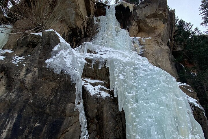 Frozen Waterfall Snowshoe Tour Estes Park in Rocky Mountain National ...