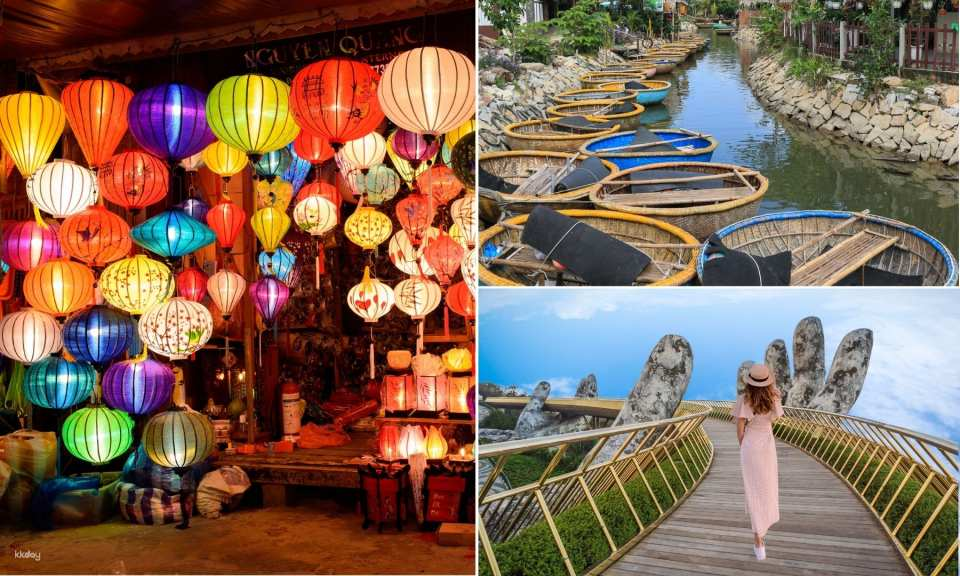 Da Nang departure and arrival Golden Bridge Ba Na Hills + Bowl-shaped ...