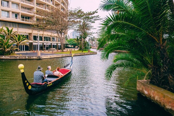 Relaxing Gondola Boat Ride on the Durban Point Waterfront Canal in ...